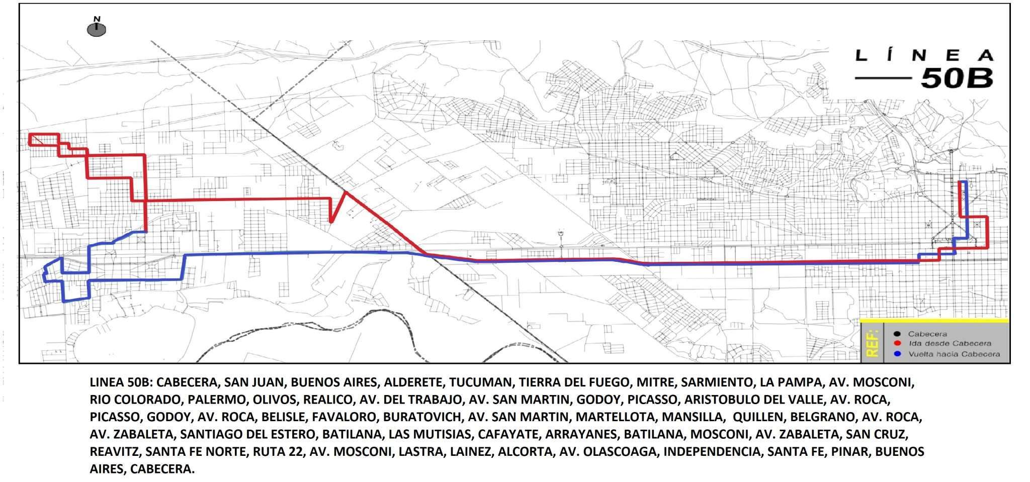 Línea 50B – Municipalidad de la ciudad de Plottier